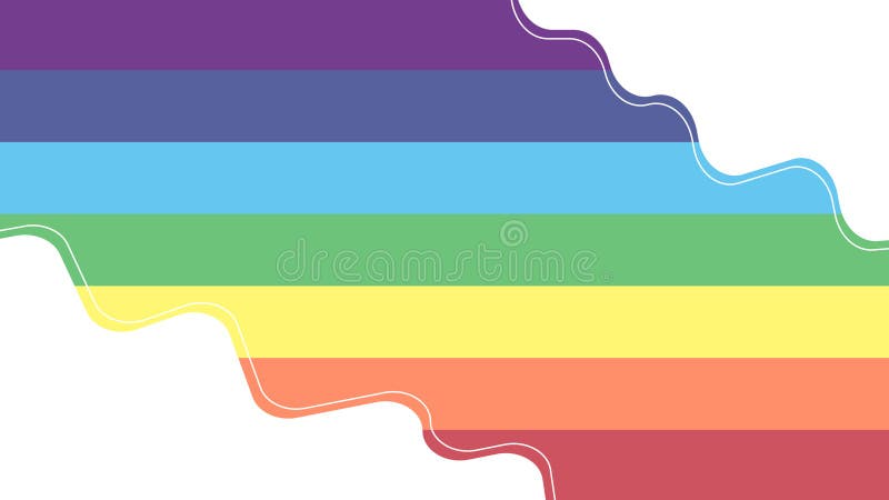 Abstract Minimal Rainbow Line Frame Background Illustration, Perfect ...