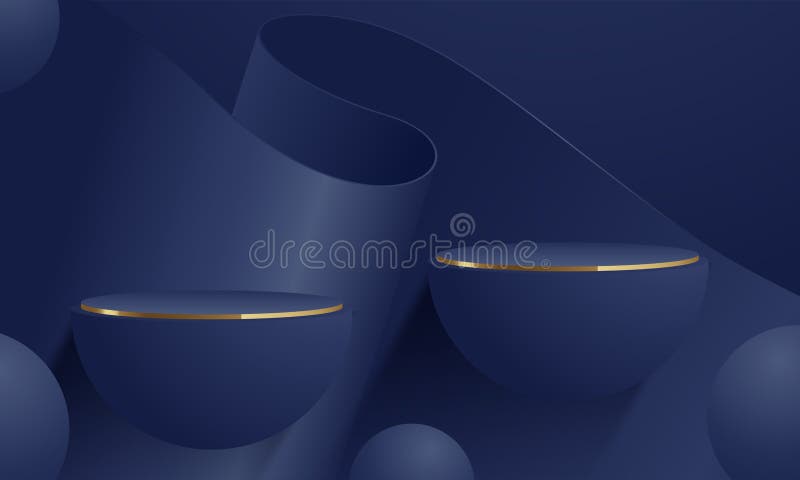 Abstract Minimal Scene with Geometric Forms Stock Vector - Illustration ...