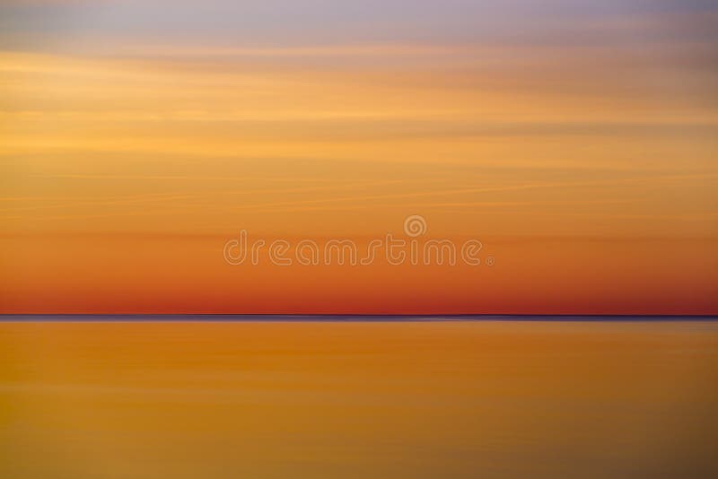 Abstract and Minimal Sunset Stock Photo - Image of silhouette ...