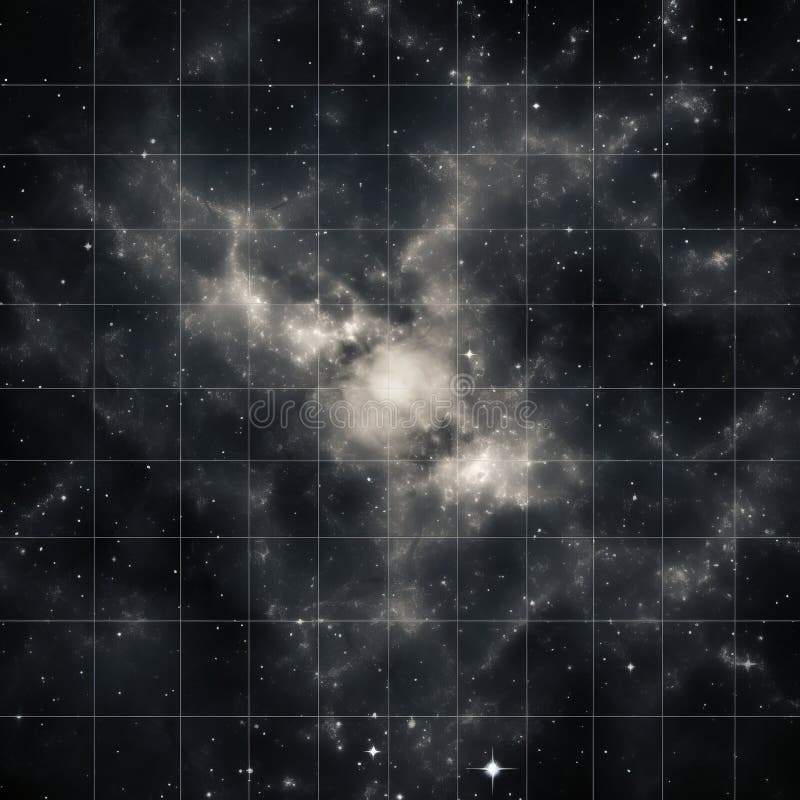 Abstract Minimalism: Hyper-realistic Galaxy in Graph Paper Grids Stock ...