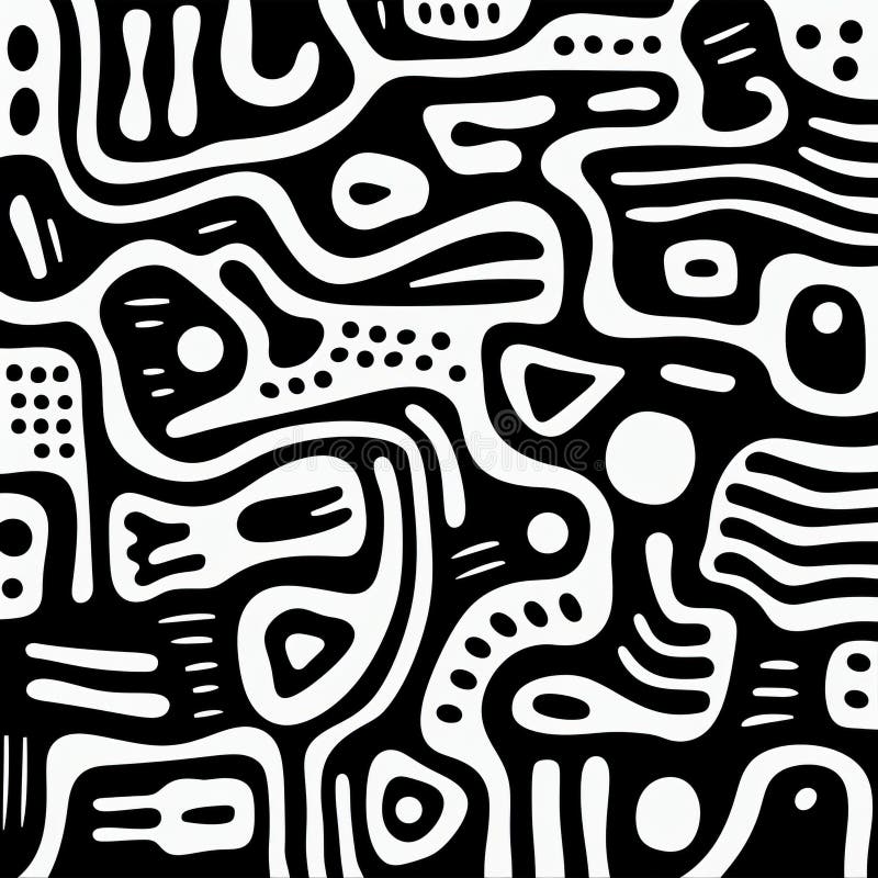 Abstract Minimalism: Stylized Forms in Aboriginal Art Stock ...