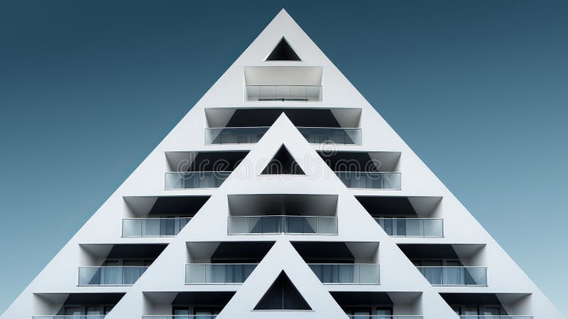 Abstract Minimalism: Uhd Image of Eye-catching Pyramid Apartment ...