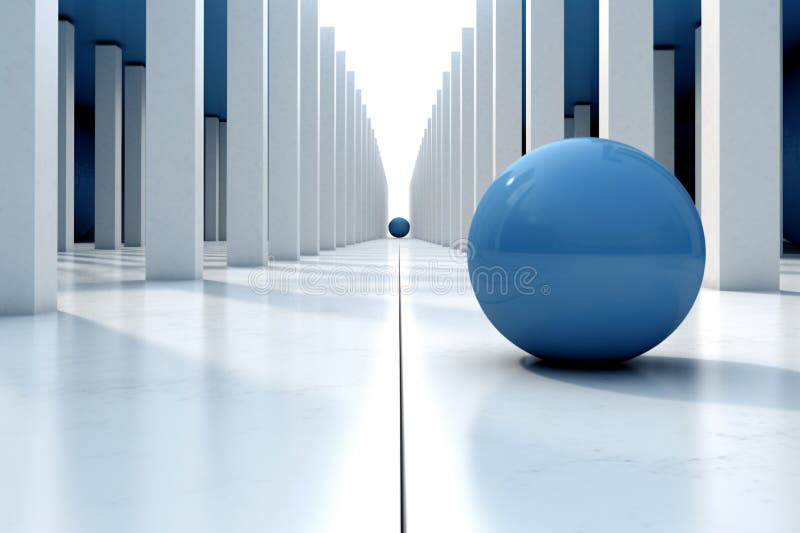 Abstract Minimalist Background of Blue and White Geometric Shape ...