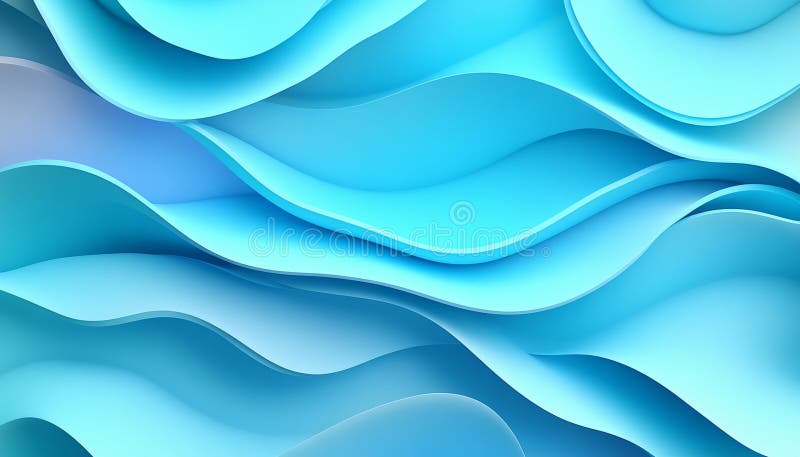 Abstract, Minimalist Blue 3D Wavy Background, Elegant Seamless Design ...