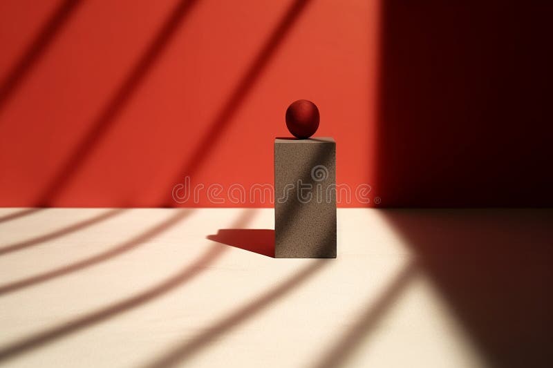 Abstract Minimalist Composition of Objects and Hard Casting Shadows ...