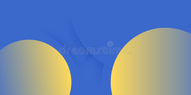 Abstract Minimalist Geometric Blue Background, Yellow Circles Pattern ...