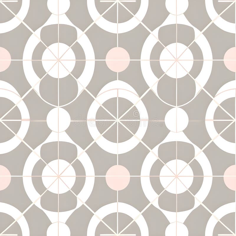 Abstract Minimalist Geometric Pattern of Interlocking Circles and ...