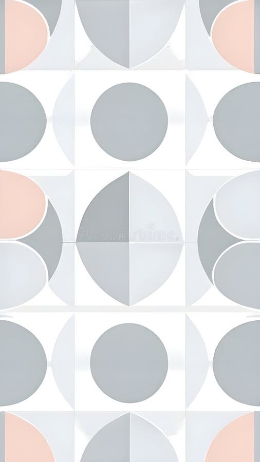 Abstract Minimalist Geometric Pattern of Interlocking Circles and ...