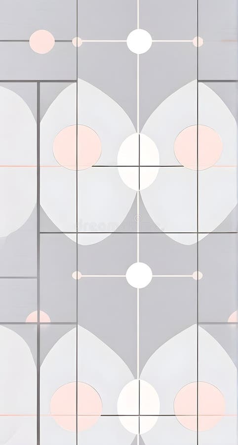 Abstract Minimalist Geometric Pattern of Interlocking Circles and ...