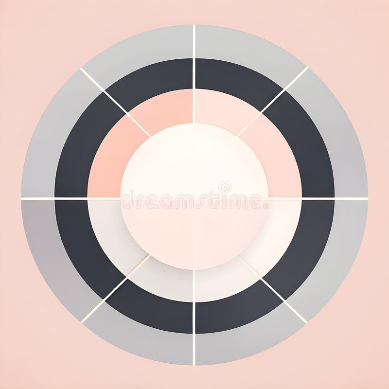 Abstract Minimalist Geometric Pattern of Interlocking Circles and ...