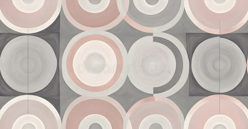 Abstract Minimalist Geometric Pattern of Interlocking Circles and ...