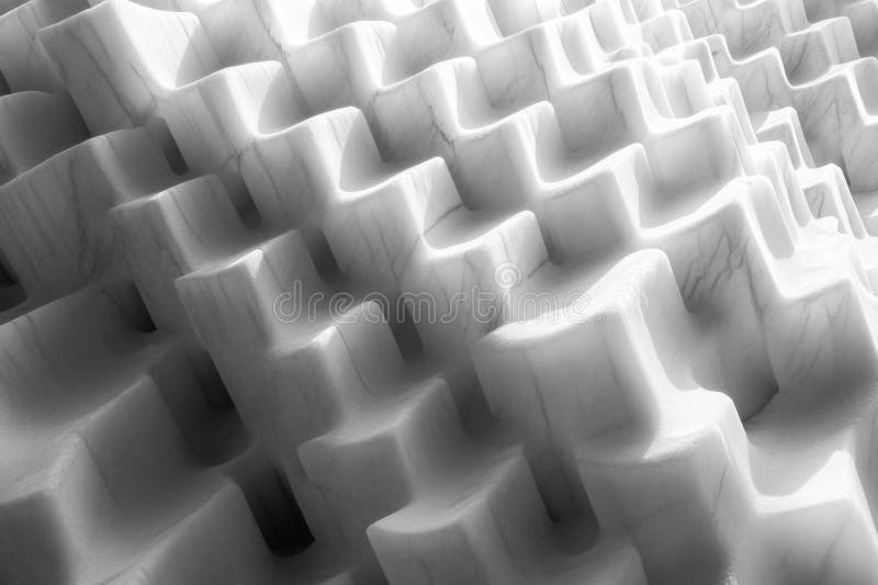 Abstract Minimalist Geometric Pattern in White Marble Texture Stock ...