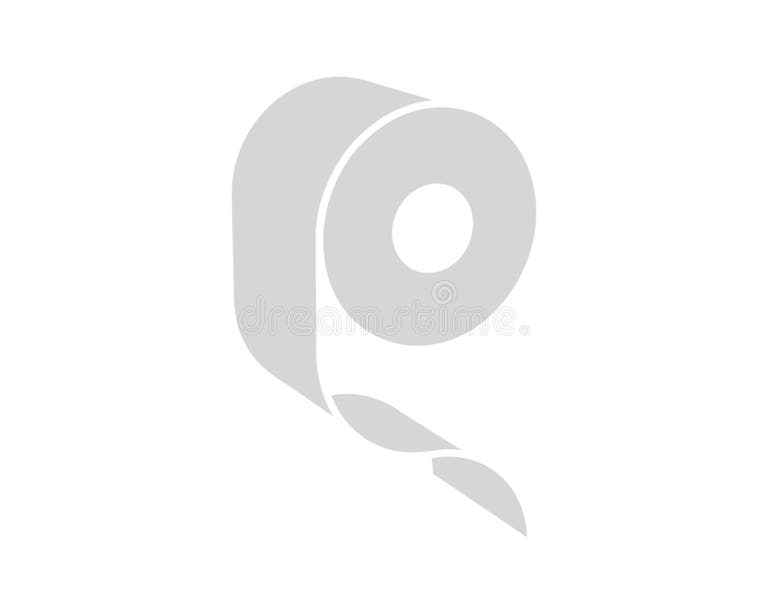 Abstract Minimalist Grey Roll Icon. Perfect for Concepts of Process ...