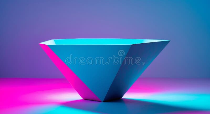 Abstract Minimalist Image of a Geometric Object with Vibrant Light and ...