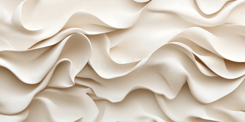 Abstract Minimalist Light Cream Texture with 3D Wave Pattern, Delicate ...