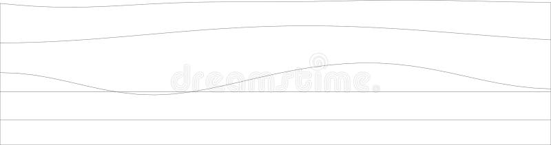 Abstract Minimalist Line Art with Smooth Curved Waves on White ...
