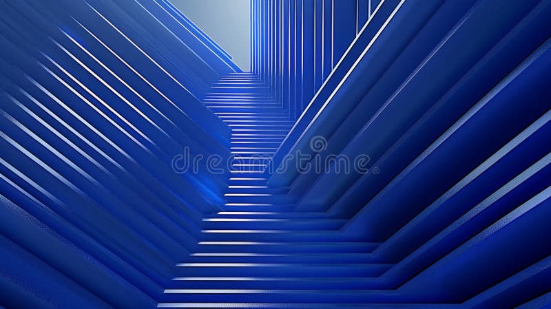 Abstract Minimalist Lines on Royal Blue Backdrop, Vibrant Geometric ...