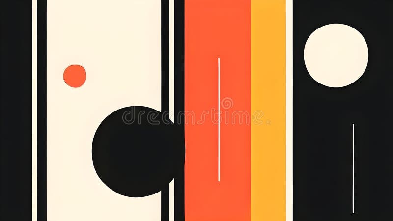 Abstract Minimalist Mid Century Vector Set with Hand Drawn Geometric ...