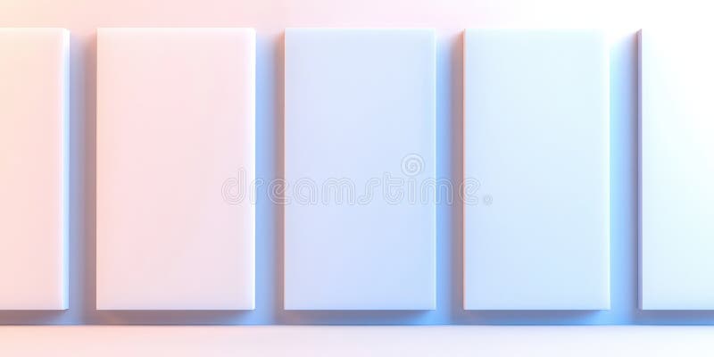 Abstract Minimalist Panels with Gradient Colors in Soft Pastel Tones ...