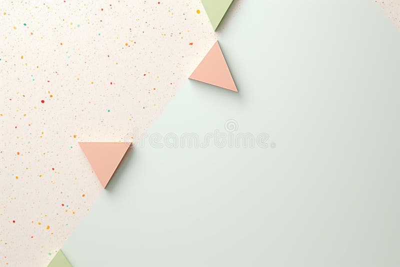 Abstract Minimalist Pastel Background with Geometric Triangles. Modern ...