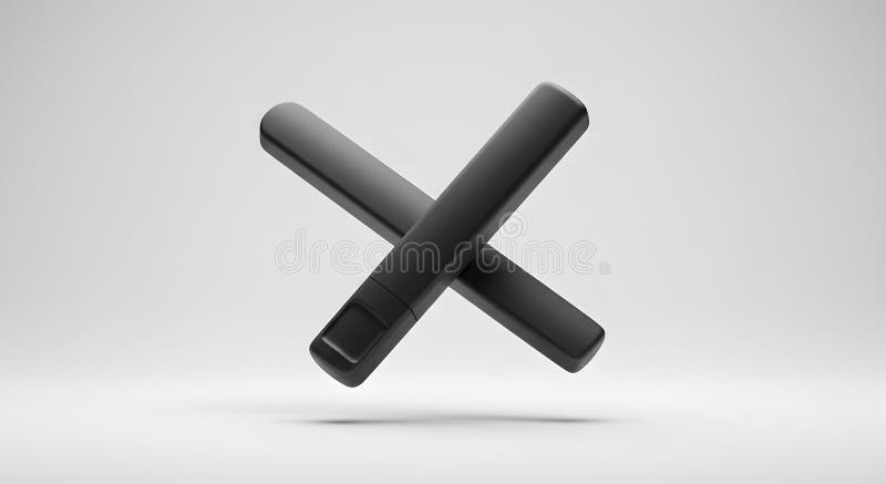Abstract Minimalist Product Photography: Two Black Rectangular Objects ...
