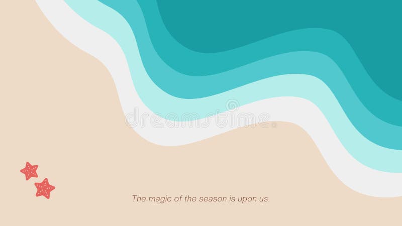 Abstract Minimalist Quote Beach Desktop Wallpaper Stock Illustration ...