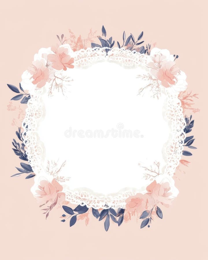 Elegant Wedding Program Design with Minimalist Flat Illustration Stock ...