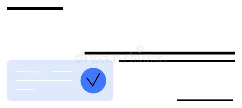 Abstract Minimalist Verification Concept with Blue Checkmark on a Light ...