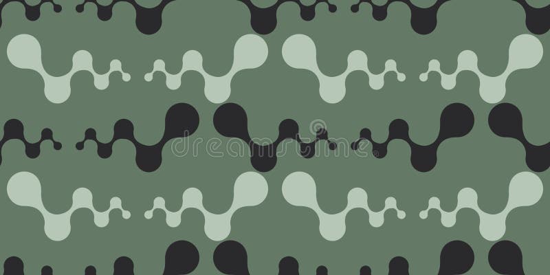 Abstract Minimalist Wavy Flowing Connected Metaball Shapes Pattern ...