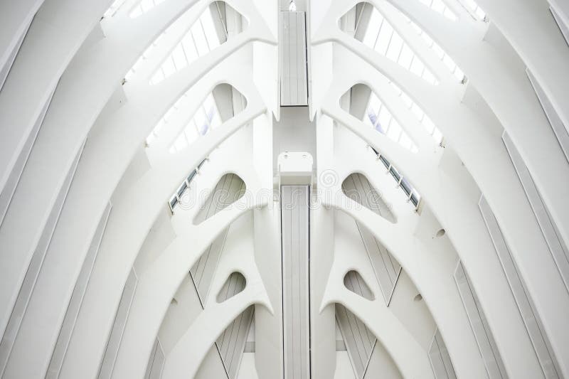 Abstract Minimalist White Backbone of a Building Stock Image - Image of ...