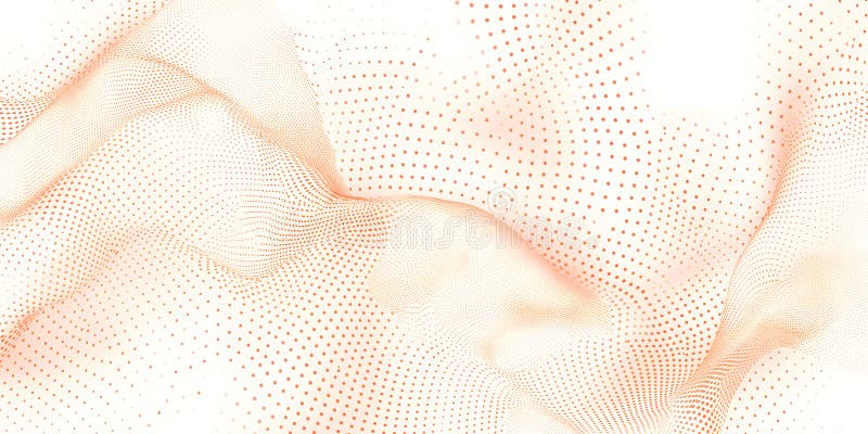 Abstract Minimalistic Background with Dot Matrix Effect in Pointillism Style,in Light Peach Fuzz ...