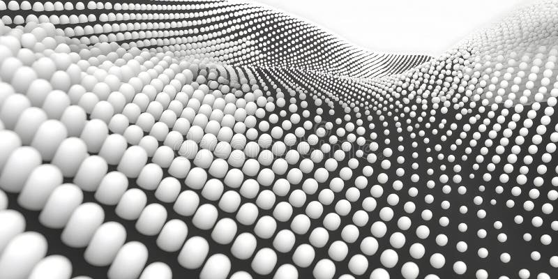 Abstract Minimalistic Background with a Dot Matrix Effect of White ...