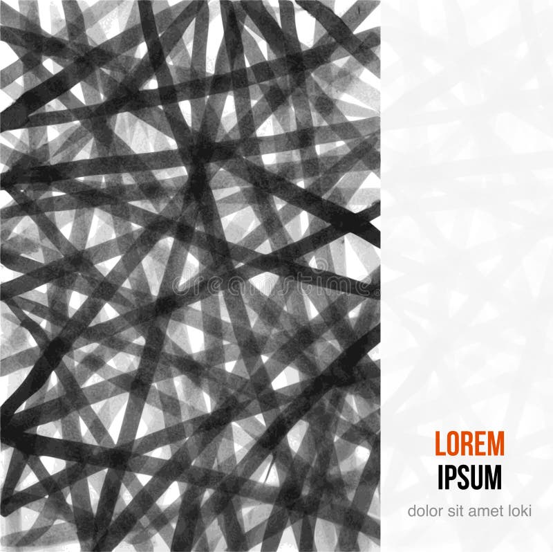 Abstract Minimalistic Black Ink Design Template with Place for Your ...