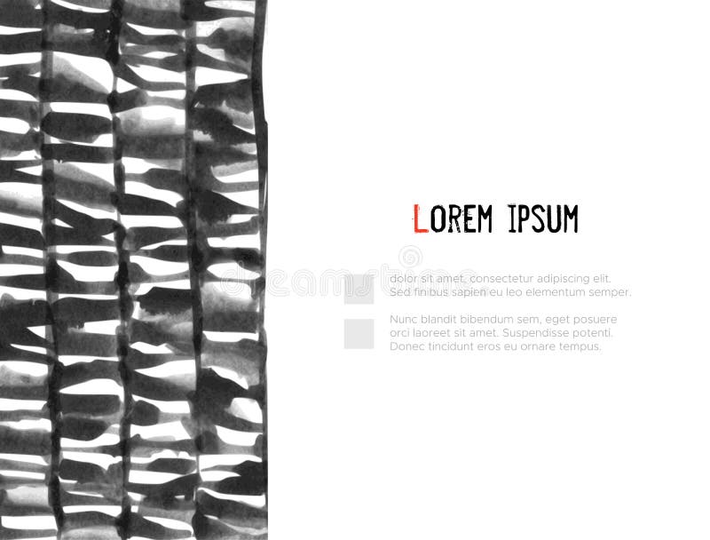 Abstract Minimalistic Black Ink Design Template with Place for Your ...
