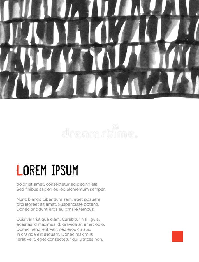 Abstract Minimalistic Black Ink Design Template with Place for Your ...