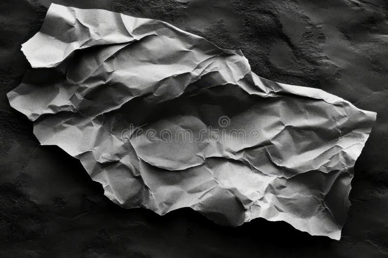 Abstract Minimalistic Concept with Crumpled Paper on Dark Texture ...