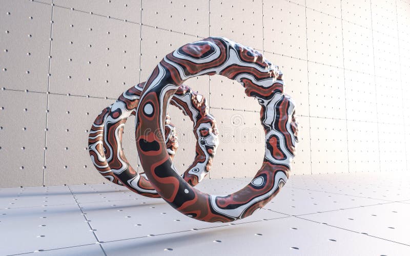 Abstract Minimalistic Design Ring Geometric Shape Object Structure 3d ...