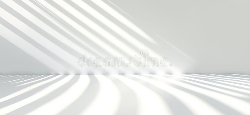Abstract Minimalistic Interior with Sunlight Streaming through Blinds ...
