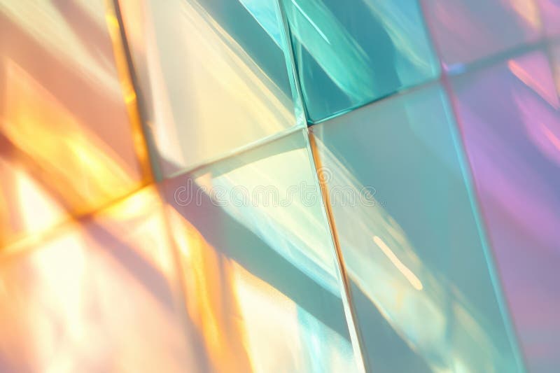 Abstract Minimalistic Light Reflections with Colorful Geometric ...