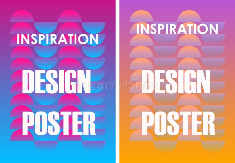 Abstract and Minimalistic Poster Design with Gradient Effect Stock ...