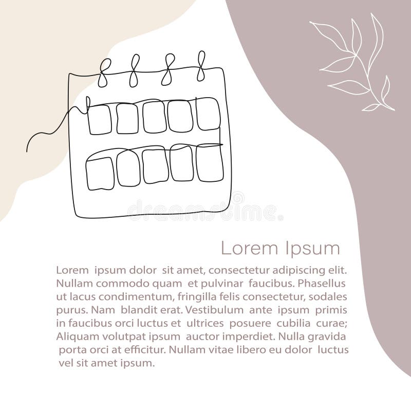 Diary One Line Calendar Stock Illustrations – 325 Diary One Line ...