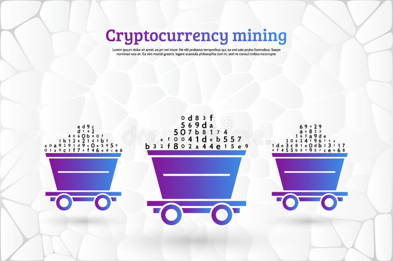 Abstract Mining Concept with Pickaxe, Computer Code and Stones. Stock ...