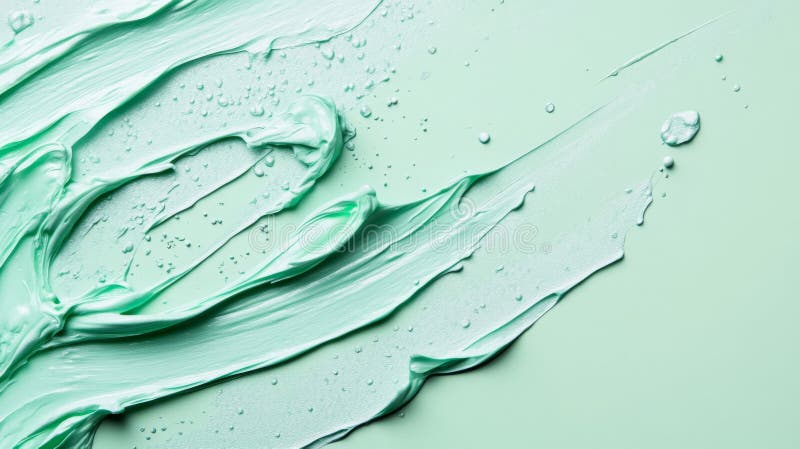Abstract Mint Green Swirls of Creamy Paste Stock Illustration ...