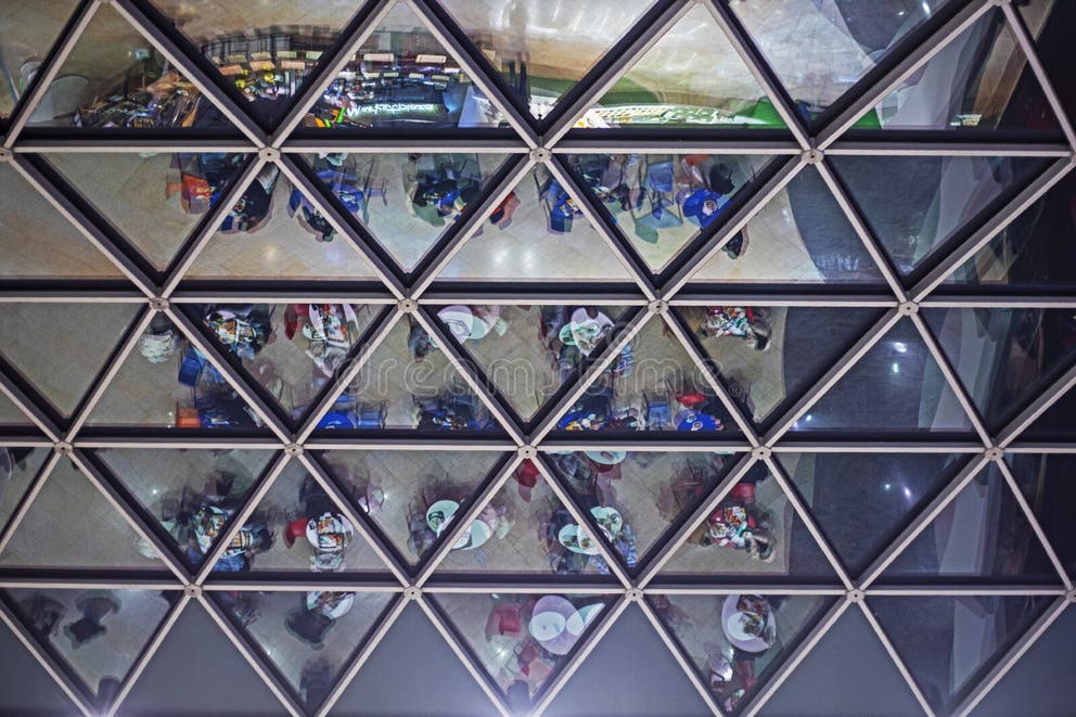 Abstract Mirror Background of Cafe Reflections . Stock Image - Image of ...