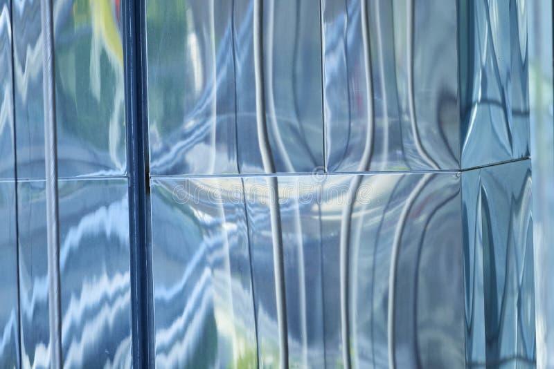 Abstract Mirror Reflection on Geometric Form Building Stock Image ...