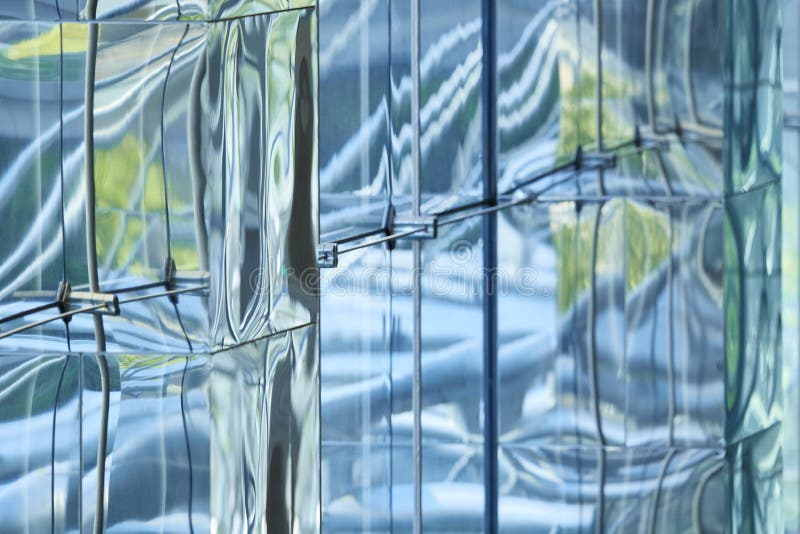 Abstract Mirror Reflection on Geometric Form Building Stock Photo ...