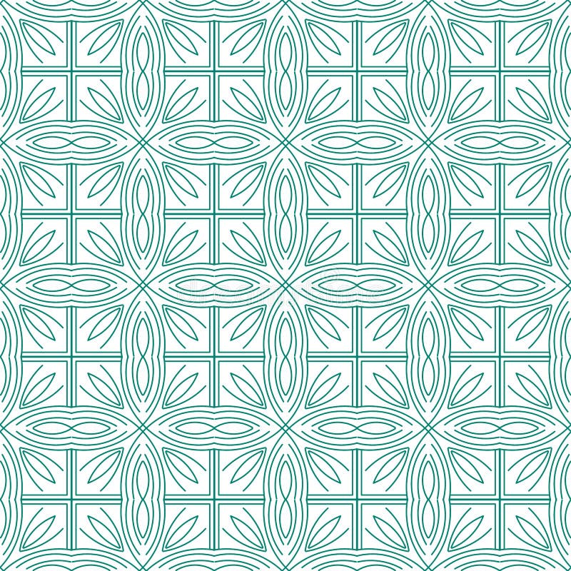 Abstract Mirror Seamless Pattern with Abstract Floral and Leave Style ...