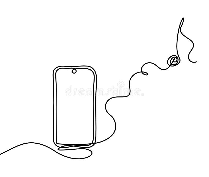 Iphone Line Drawing Sketch Stock Illustrations – 187 Iphone Line ...