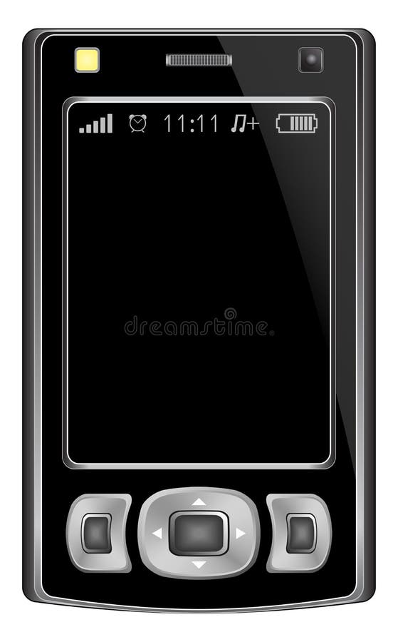 Abstract Mobile Phone, Black Stock Vector - Illustration of gadget ...