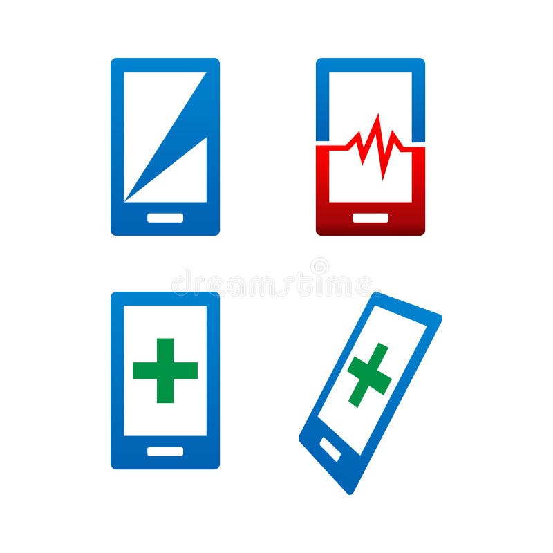 Abstract Mobile Phone Logo and Icon Design Stock Vector - Illustration ...